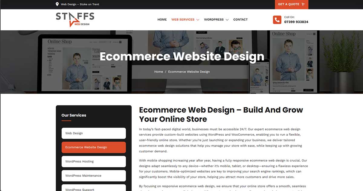 eCommerce Website Design - Staffs Web Design
